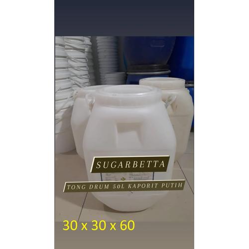 Jual Tong drum sampah 50liter putih Tong drum Tong Sampah Tong Drum ...