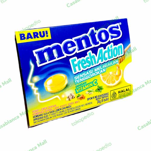 Jual Mentos Fresh Action Honey Lemon - Isi 8 butir [20gr] - Kota ...