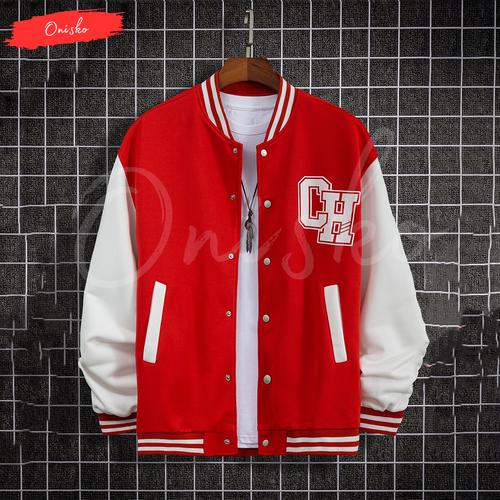 Jual Jaket Varsity Anak Merah Putih Agustusan Inisial CH Bisa Custom ...