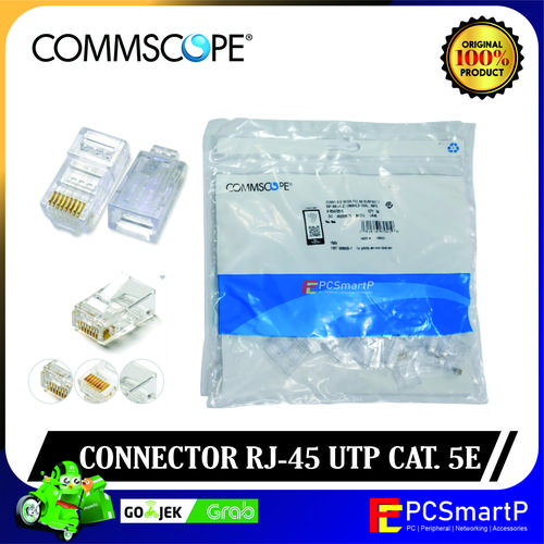 Jual Connector RJ45 Cat.5E Commscope 1 pack isi 50pcs/Konektor RJ45 Cat ...