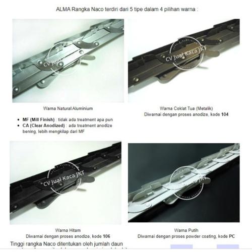 Jual Rangka Nako Aluminium SILVER MF Mill Finish (Nako SILVER MF ...