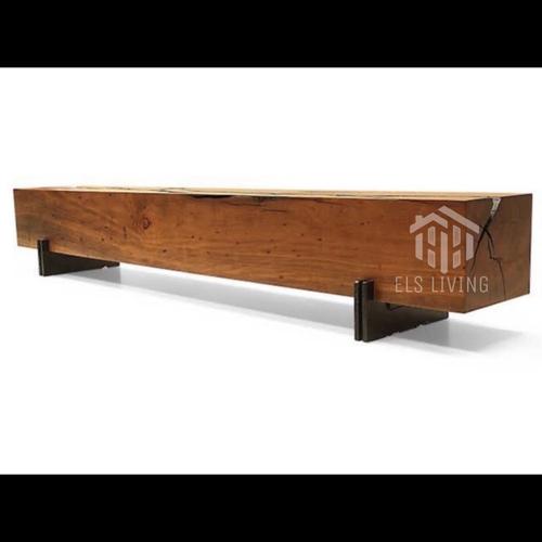 Jual BANGKU BALOK KAYU UTUH SOLID TREMBESI KAKI BESI PLAT - Kab. Jepara ...