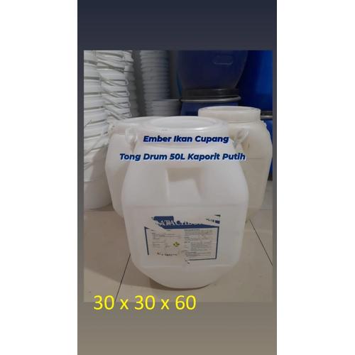 Promo Tong plastik 50L bekas Drum Plastik 50L putih Plastik 50L Tong ...