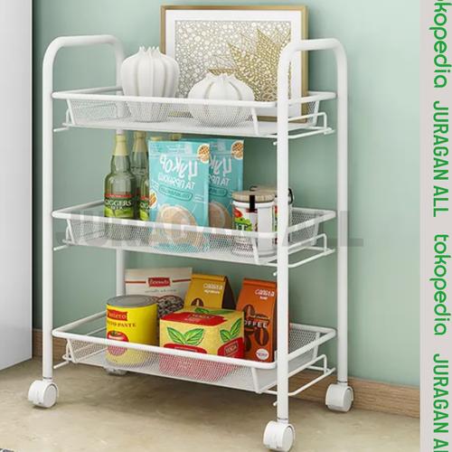 Jual RAK DORONG (SUSUN) BESI BERODA SERBAGUNA/RAK MULTIFUNGSI/RAK DAPUR ...