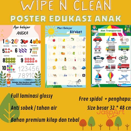 Jual Poster Edukasi Anak Pendidikan Belajar Paud Tk Sd Poster Edukasi ...