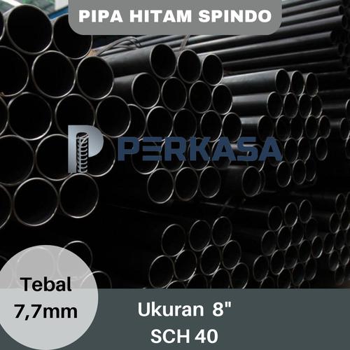 Jual Pipa Hitam SCH 40 Spindo ukuran 8"inchi tebal 7,7mm - Kota Bekasi - Besi Perkasa | Tokopedia