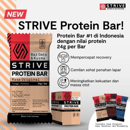 Jual Protein Bars Vegan 60g x 5 pcs Box by Strive Nutrition Snack Bar ...