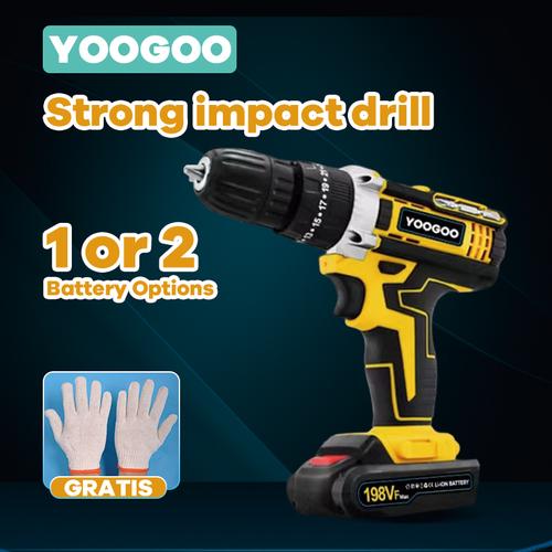 Jual YOOGOO Mesin Bor Cordless Bor Obeng Screwdriver Battery Tangan ...