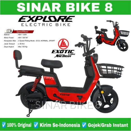 Jual Sepeda Listrik EXOTIC EXPLORE 500 Watt Electric E Bike BY PACIFIC - Black - Kab. Tangerang ...
