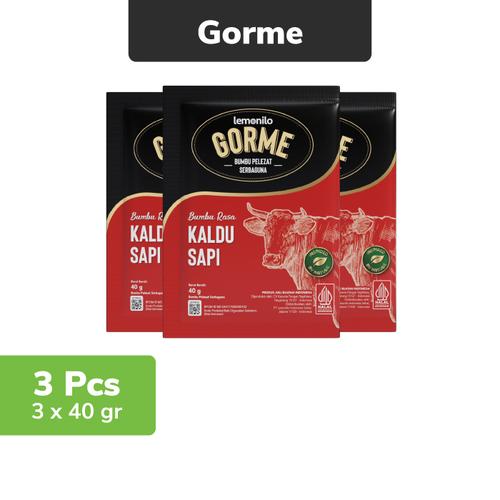 Promo 3 Pcs Lemonilo Gorme Bumbu Pelezat Rasa Kaldu Sapi 40g - Kota ...