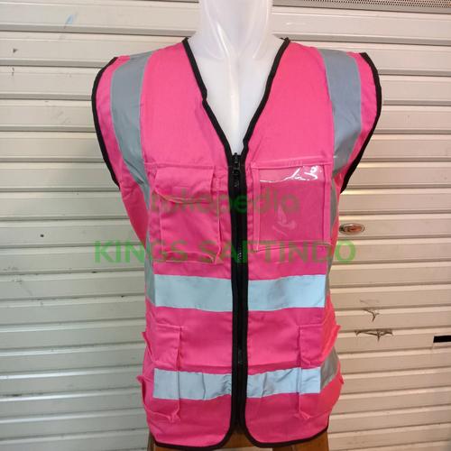 Jual ROMPI SAFETY WARNA PINK / SAFETY VEST PINK / ROMPI PROYEK ...