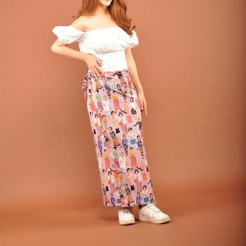 Jual Rok Lipat Rok Lilit Wrap Skirt KEBAYA PINK Kamalika Artprints ...