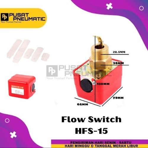 Jual 1/2" Flow Switch / Water Flow Control HFS-15 Size 1/2 Inch ...