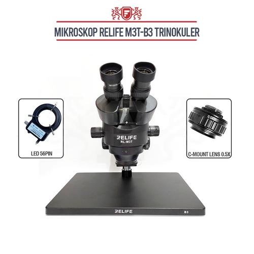 Jual Mikroskop Trinokuler Relife M3T-B3+LED / Microscope Trinocular ...