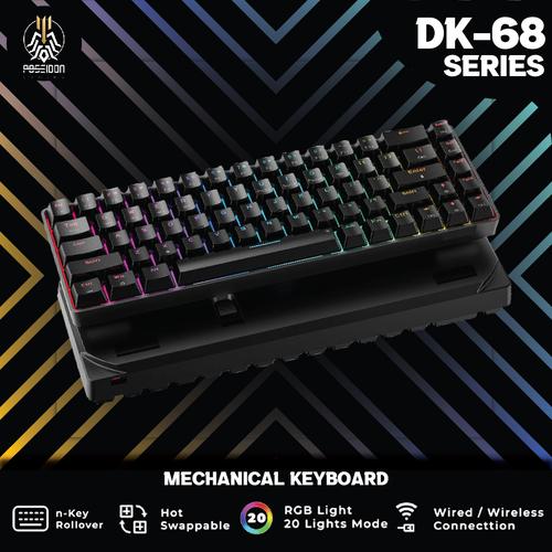 Jual Poseidon DK-68 5ms Bluetooth RGB Wireless Mechanical Keyboard ...