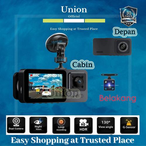 Jual Kamera Mobil 3 Kamera Full HD DVR Mobil Dashcam Depan Belakang ...