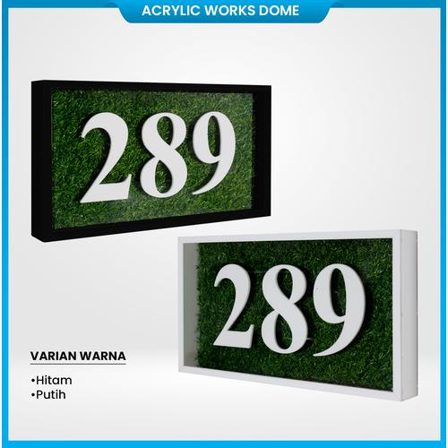 Jual NOMOR RUMAH AKRILIK / ACRYLIC MODEL RUMPUT 01 - Hitam - Kab ...