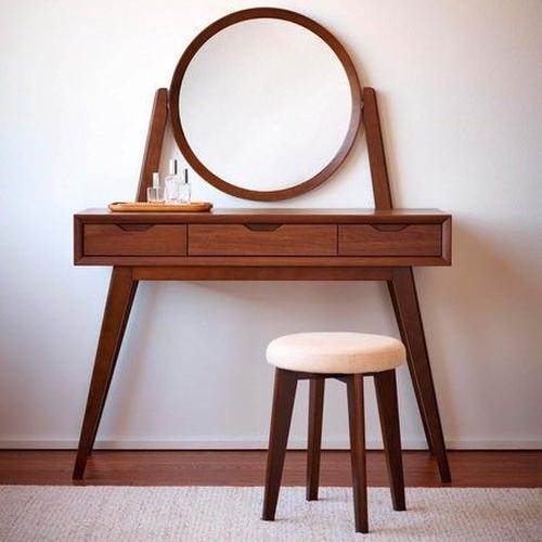 Jual meja rias retro jati 2 laci & stool minimalis - Kab. Demak - Najwa ...