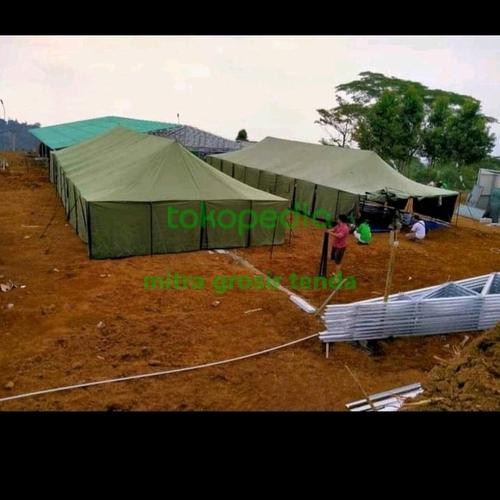 Jual tenda pleton ukuran 6x14x3m - hijau army, pleton 6x14 - Jakarta ...