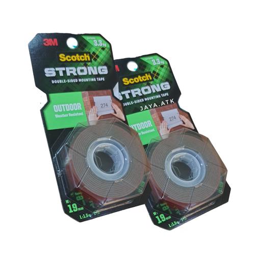Jual 3M SCOTCH DOUBLE TAPE MOUNTING 411-S19 19MM X 1.5M OUTDOOR STRONG ...