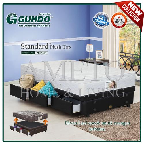 Jual Guhdo Spring Bed Standard Plush Top 120x200 Divan Laci TANPA ...