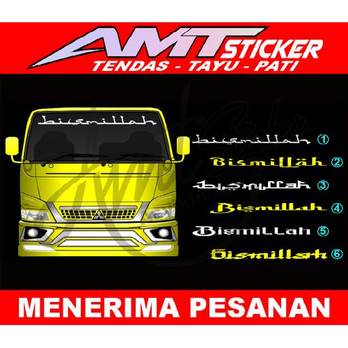 Promo Sticker Katting Kaca Depan Truck Canter - Ada 6 Varian font Yang ...