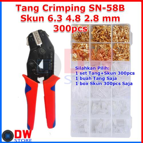 Jual SN-58B Tang Crimping Skun Press Ratchet YTH Skun 2.8 4.8 6.3 mm 300pcs - Skun300pc-Saja ...
