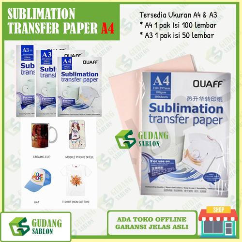 Jual KERTAS SUBLIM PAPER A3 QUAFF - Sublim paper A4 - Jakarta Barat ...