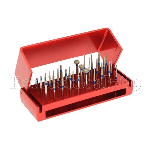 Jual Dental Bur Gigi Set Isi 30 + Holder Banyak Warna Highspeed Bor ...