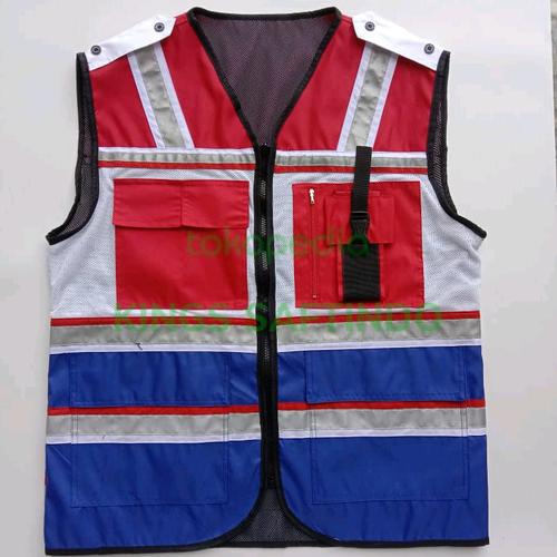 Jual SAFETY VEST WARNA PERTAMINA / ROMPI SAFETY / ROMPI PROYEK ...