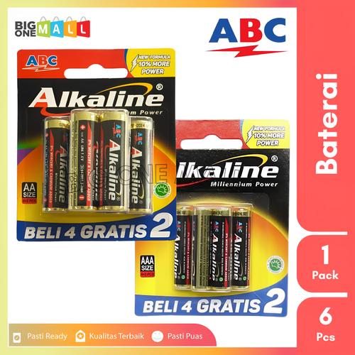 Jual Baterai ABC Alkaline, Batu Batre AA / A2 & AAA / A3 Battery 1,5 Volt - Alkaline AAA - Kota ...