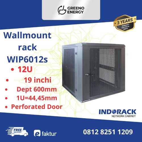 Jual INDORACK Wallmount Rack 12U Depth 600mm Rak Server Modem Wifi ...