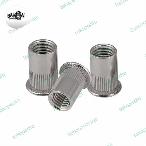 Jual rivet nut stainless steel / mur rivet SS304/ mur furniture M4/M5/M6/M8 - M8 - Kota Surabaya ...