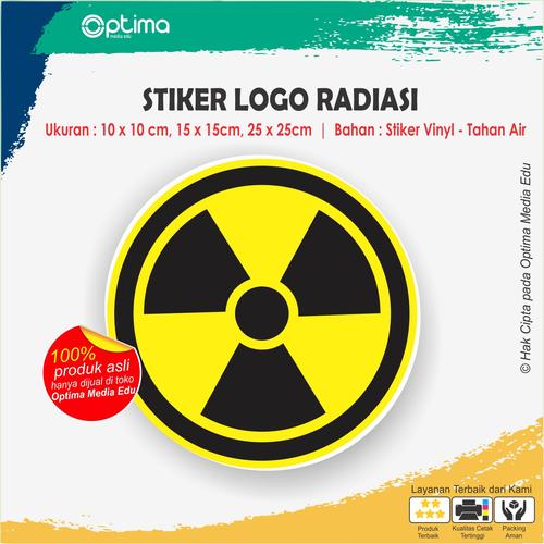 Jual Stiker Lambang Radiasi Tahan Air - 15 x 15 cm - Kab. Klaten ...