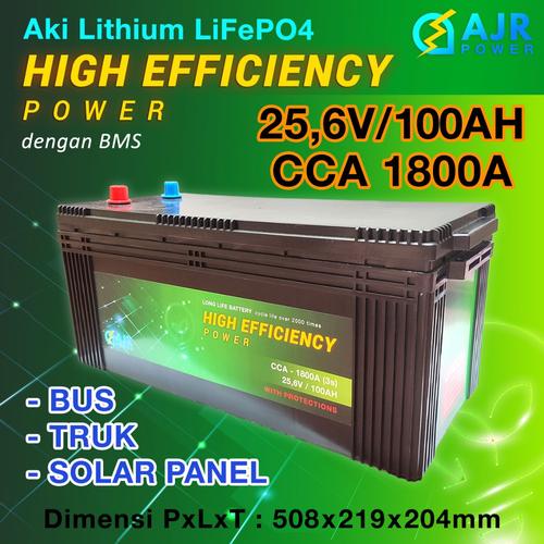 Jual ACCU AKI LITHIUM BATTERY BATERAI LiFePo4 AJR POWER TRUCK BUS SOLAR ...