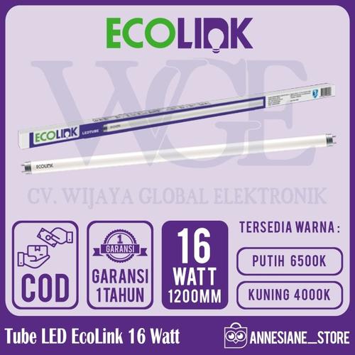 Jual Lampu Panjang LED Tube TL Neon ECOLINK 16w watt 1200mm Putih ...