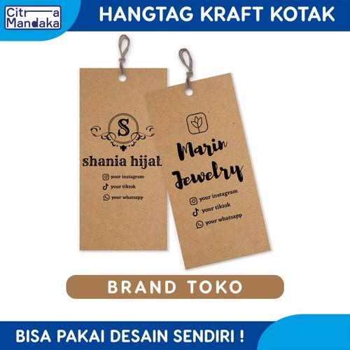 Jual Hang Tag Custom Kraft Paper 275 gsm | Label Baju Tag Olshop ...