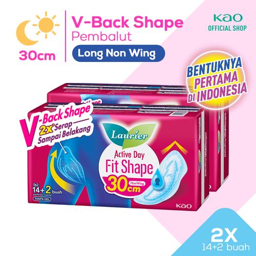 Promo Laurier Active Day Fit Shape 14+2s Twinpack - Pembalut Non Wing ...