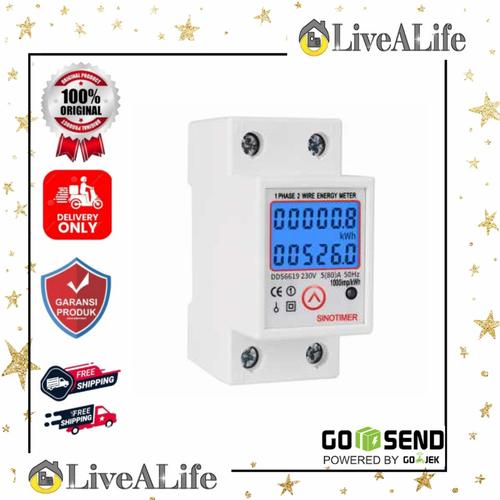 Jual Meteran Listrik Digital Din Rail kWh Meter Single Phase - Jakarta Barat - LiveALife Home ...