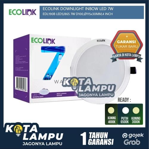 Jual Lampu Downlight LED ECOLINK Panel Inbow Ecolink 7 w watt 7w 7Watt ...