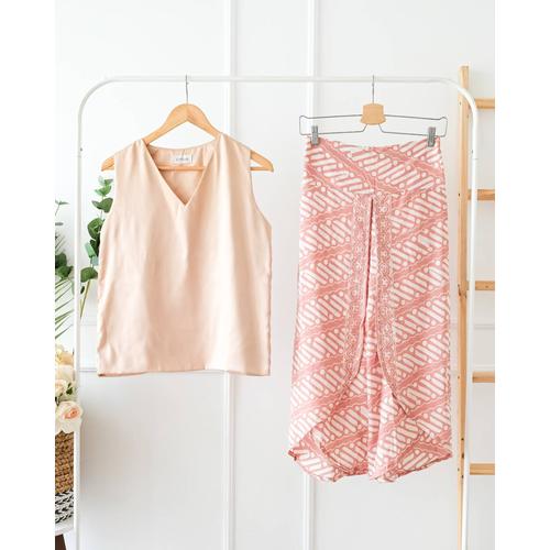 Promo ONE SET BATIK MODERN SATIN TOP KULOT BATIK 7/8 PREMIUM WANITA ...