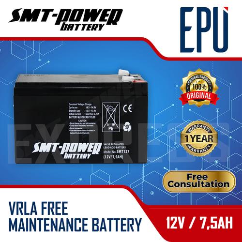 Jual Aki UPS SMT Power 12V 7.5AH Baterai UPS Battery Aki Kering Batere ...