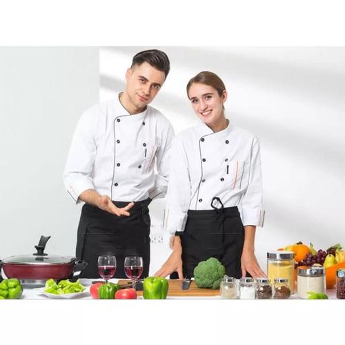 Jual Baju koki Seragam koki Seragam Chef Lengan Panjang Pria Wanita - Merah, S - Kab. Bandung ...