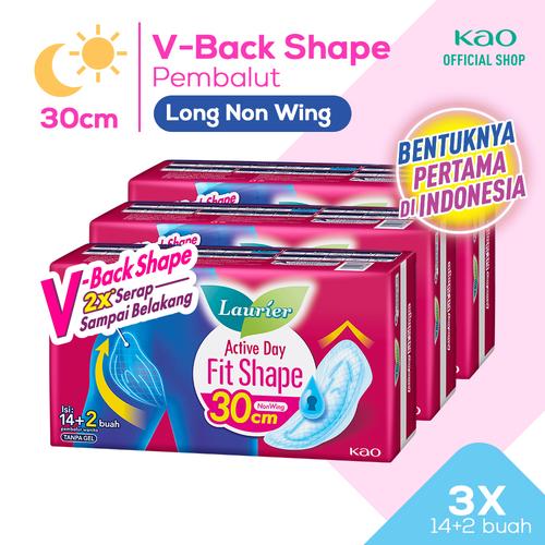 Promo Laurier Active Day Fit Shape 14+2s Triplepack - Pembalut Non Wing ...