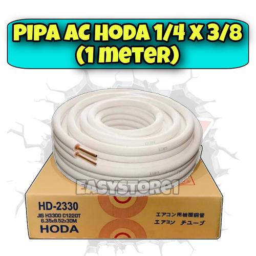 Jual Pipa AC merek Hoda Tipe HD-2330 1/4 dan 3/8 / Pipa AC Hoda 1Meter ...