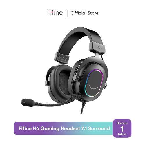 Jual Fifine H6 USB PC Gaming Headset with 7.1 Surround Sound - H6 ...