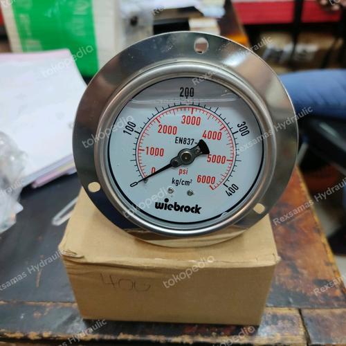 Jual PRESSURE GAUGE 4 inch 400 BAR LOWER BACK WIEBROCK - Jakarta Barat ...