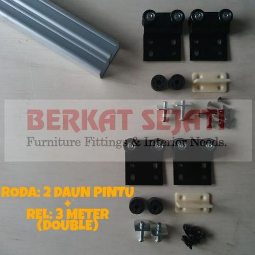 Jual Rel + Roda Pintu Lemari Gantung / Partisi Kamar Sleding Sliding B ...