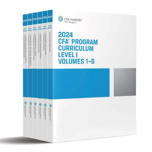 Jual CFA 2024 Program Curriculum Level 1 Vol. 1 - 6 + Prerequisite 3 ...