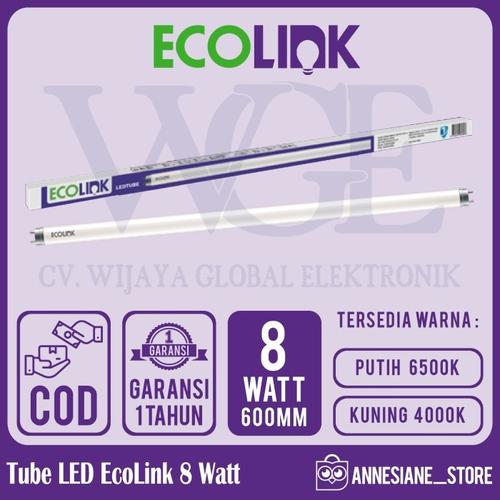 Jual Lampu Panjang LED Tube TL Neon ECOLINK 8w & 16w 600mm Putih Kuning ...